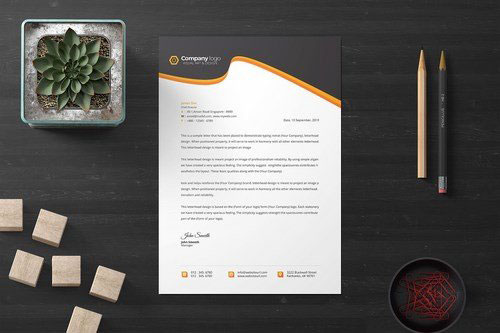 Modello carta intestata e busta